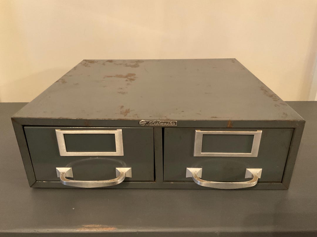 Vintage Steelmaster Two Drawer Metal File Cabinet, Industrial Metal ...