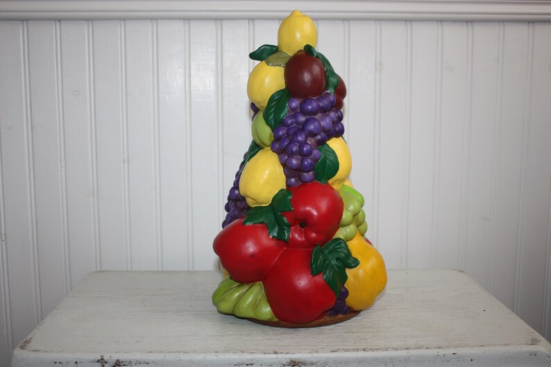 Vintage Ceramic Fruit Topiary, Fruit Pyramid, Fruit Tower Centerpiece ...