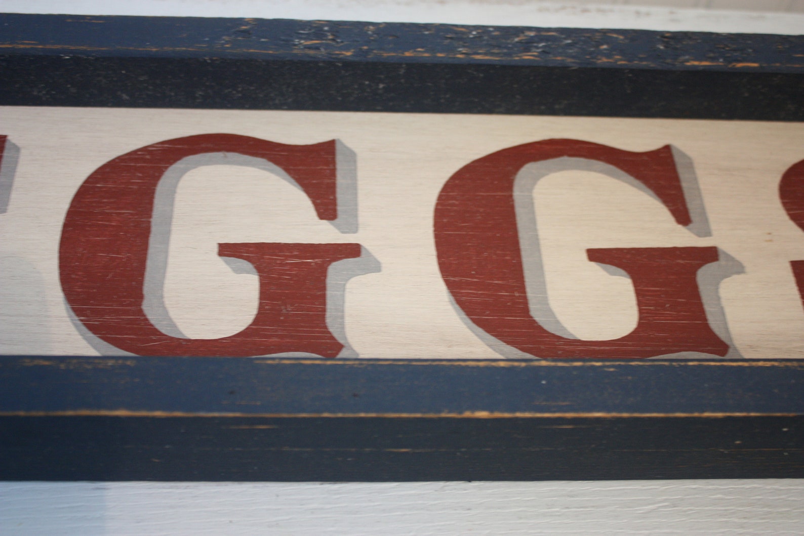 Vintage Egg Sign Wood Egg Sign Rectangle Painted Wood Egg | Etsy