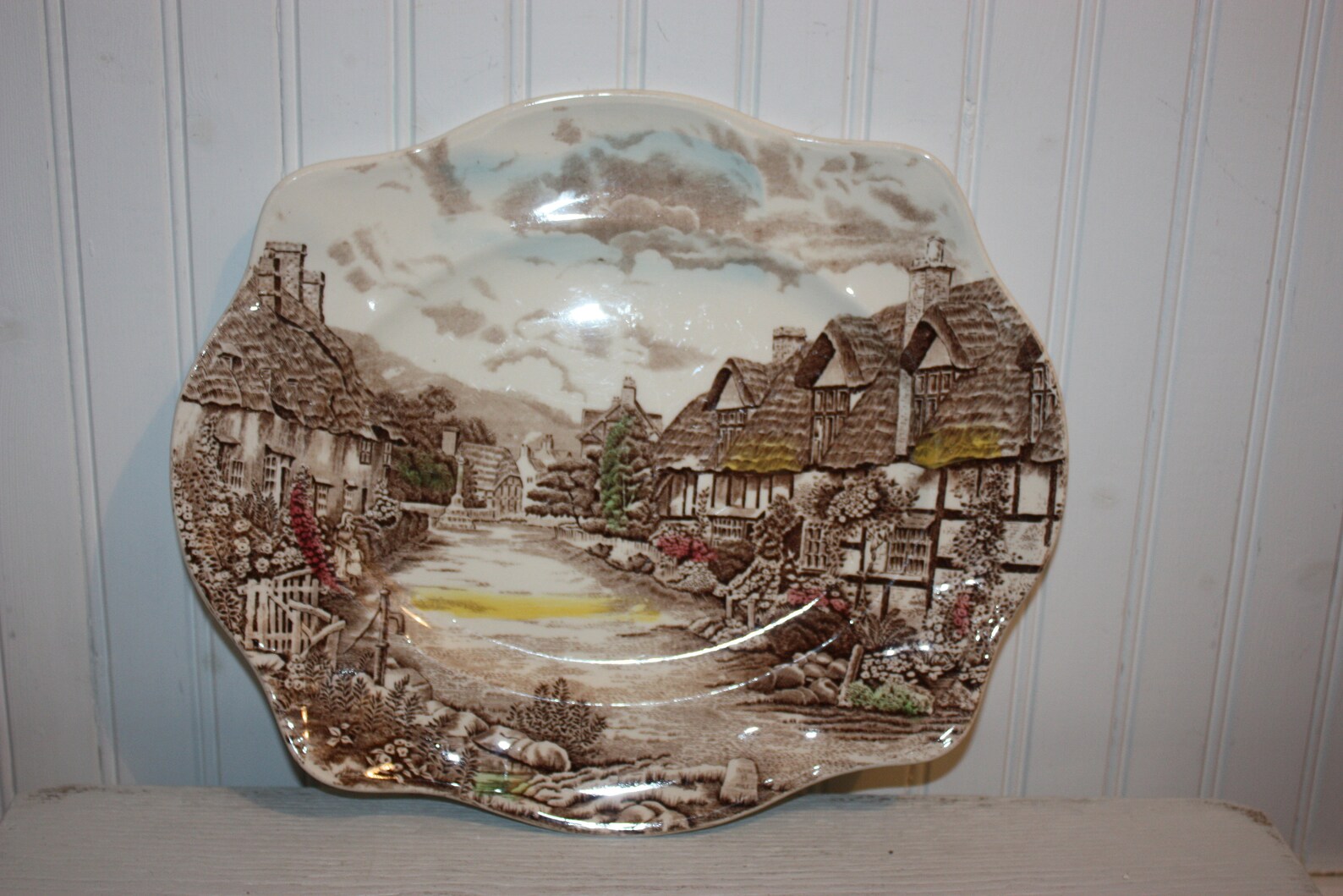 Vintage Johnson Brothers Transferware Platter, Ceramic Pottery, Old ...