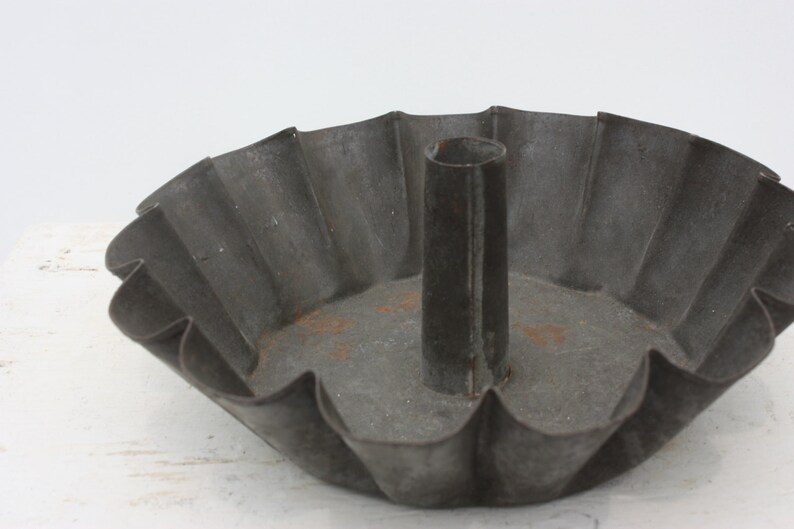 Vintage Tin Molds Two Fluted Tin Molds Collectible Fluted | Etsy