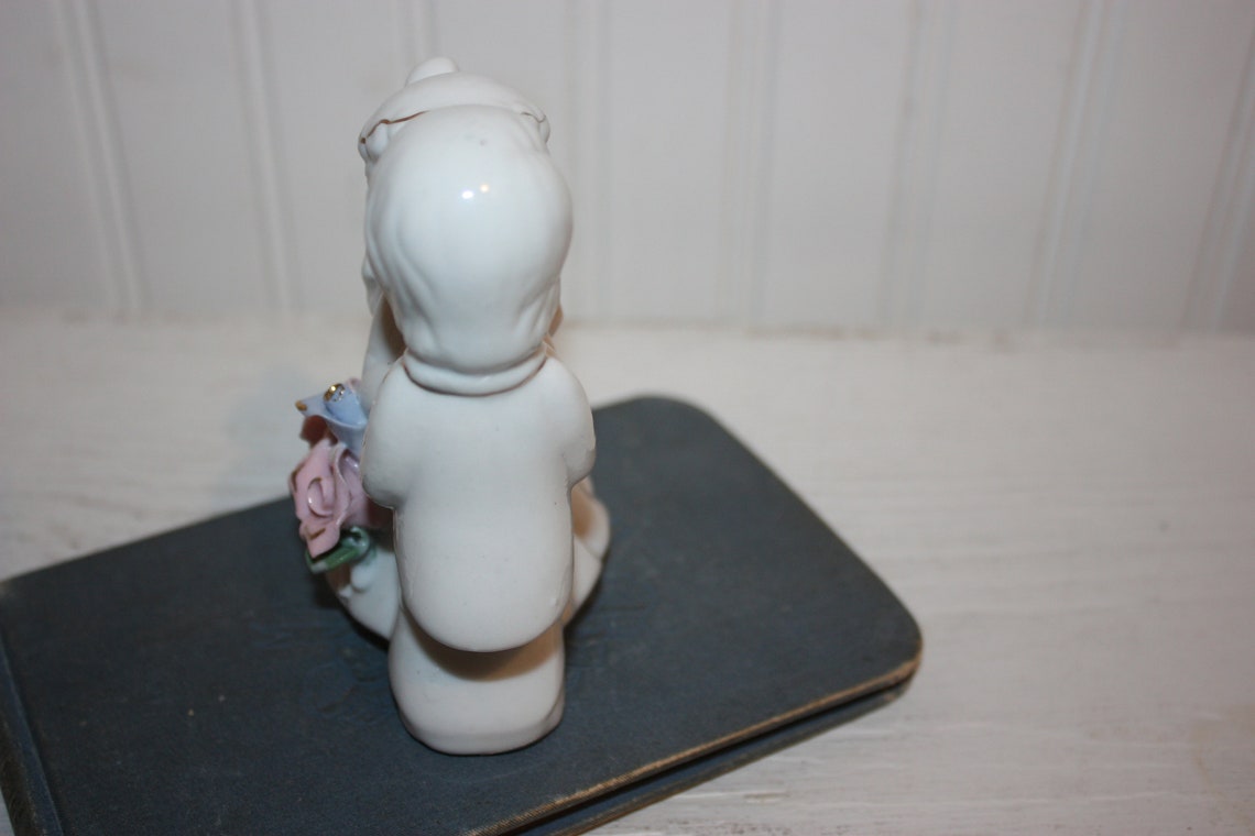 Vintage Porcelain Cake Topper Couple, Mid Century, Wedding Cake Topper ...
