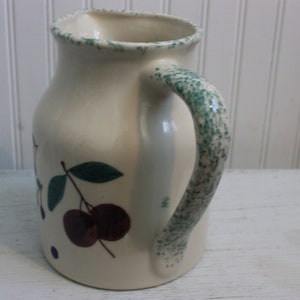 Hartstone Pottery 2 Quart Drink Pitcher, Fruit Motif, Signed Hartstone ...