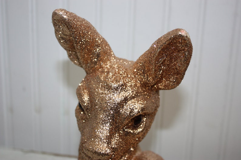 German Christmas Gold Glitter Deer Figurine INSCHA Deko | Etsy