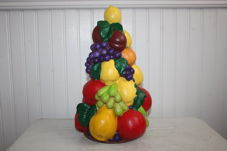 Vintage Ceramic Fruit Topiary Fruit Pyramid Fruit Tower - Etsy
