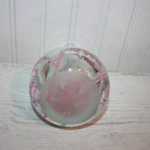 Art Glass Paperweight Vase, Paperweight Bud Vase, Pink and Clear - Etsy