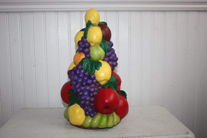 Vintage Ceramic Fruit Topiary Fruit Pyramid Fruit Tower - Etsy