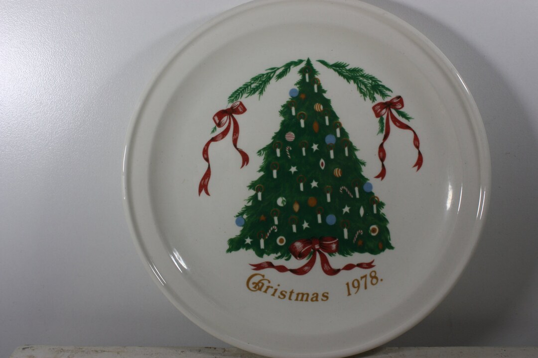 Lillian Vernon 1978 Christmas Tree Collector Plate, Made in Ireland ...