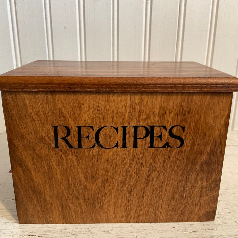 Recipe Card Box - Etsy