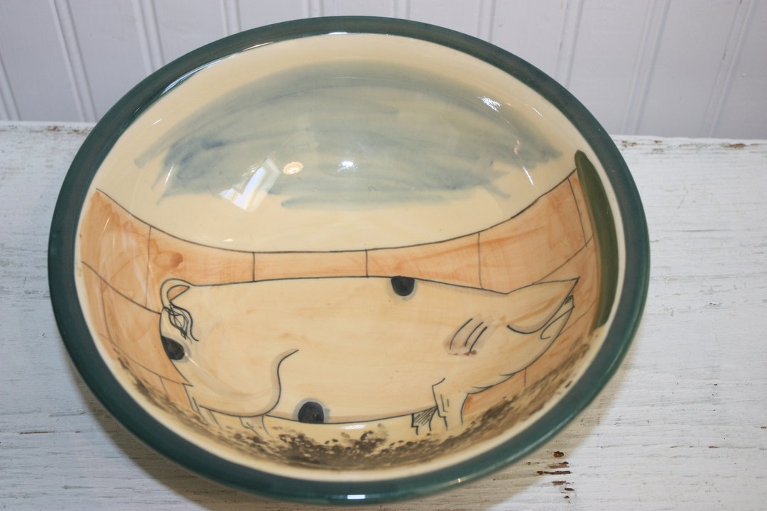 Oxney Green Bowl, Oxney Green Stoneware Serving Bowl, Designed by Steve ...