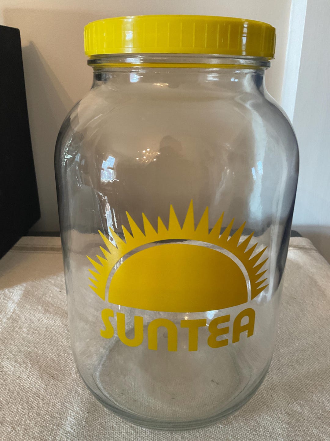 Vintage Sun Tea Jar, Sun Logo With SUNTEA, One Gallon Suntea Jar With ...