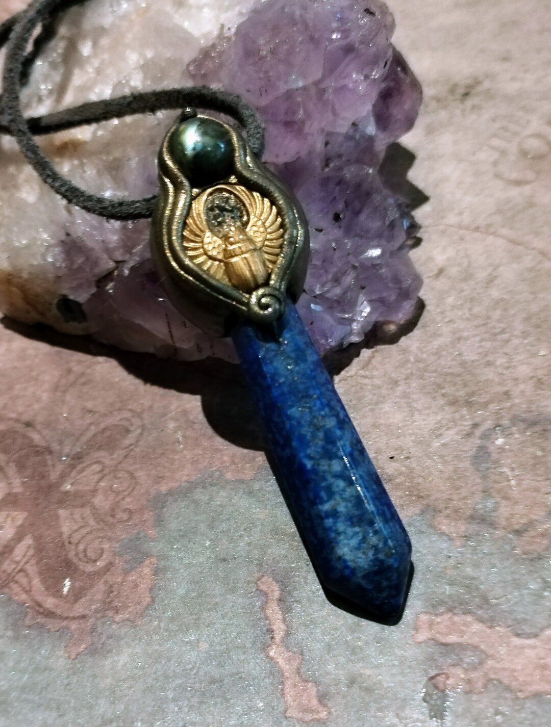 Egyptian Scarab Necklace. Ancient Egypt Protection Amulet Symbol ...