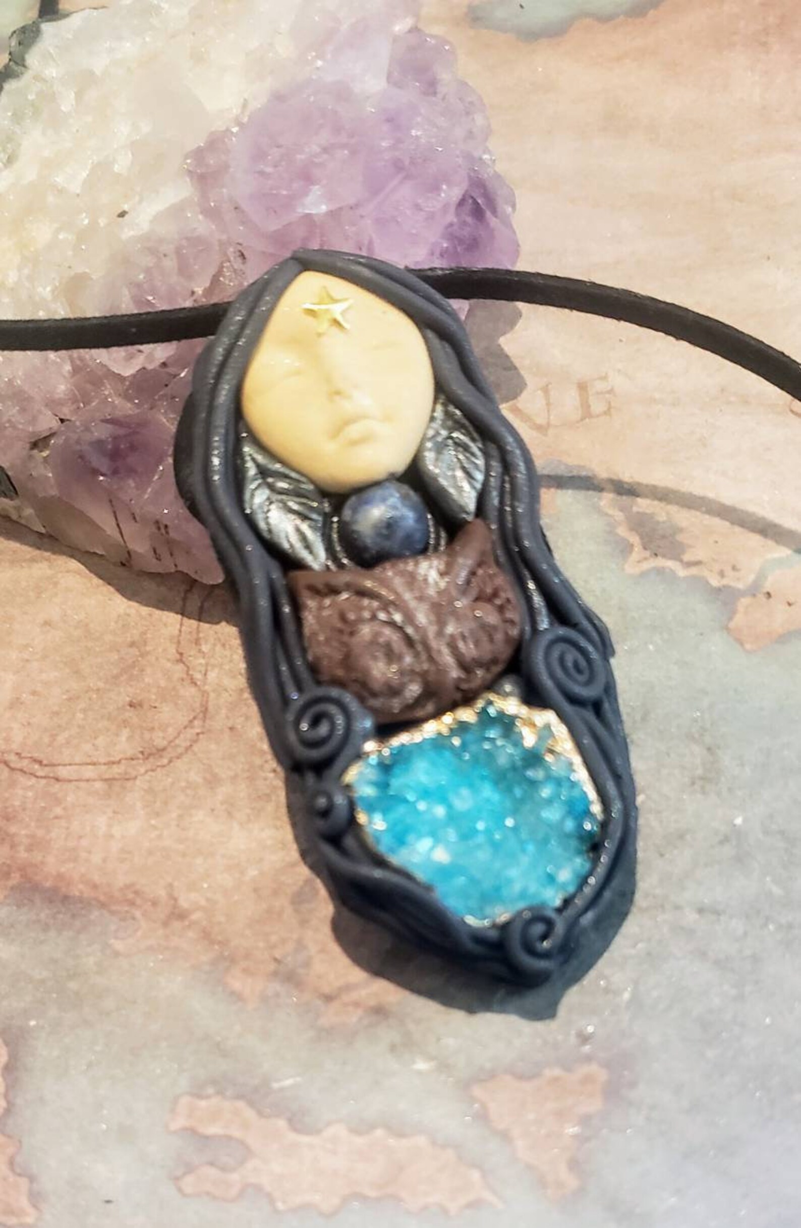 Sophia Goddess of Wisdom. Owl Pendant Gnostic Goddess | Etsy