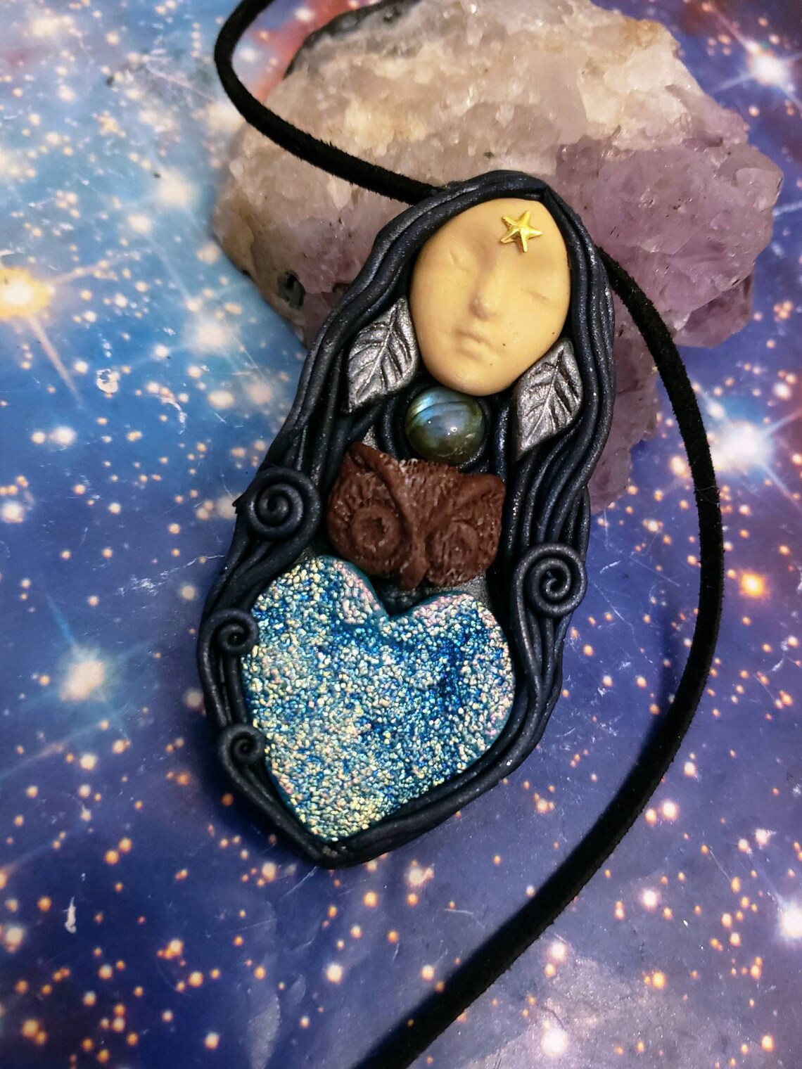 Sophia Goddess of Wisdom. Owl Pendant Gnostic Goddess - Etsy