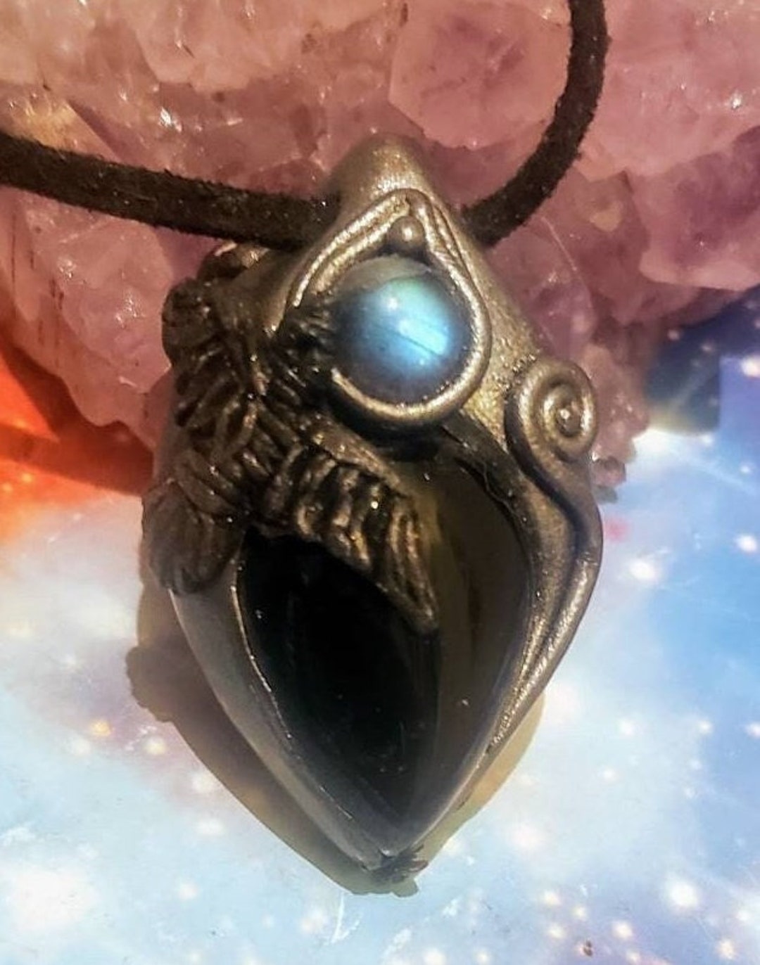 The Morrigan. Crow Raven Necklace. Wiccan Pagan Jewelry. Crow - Etsy.de