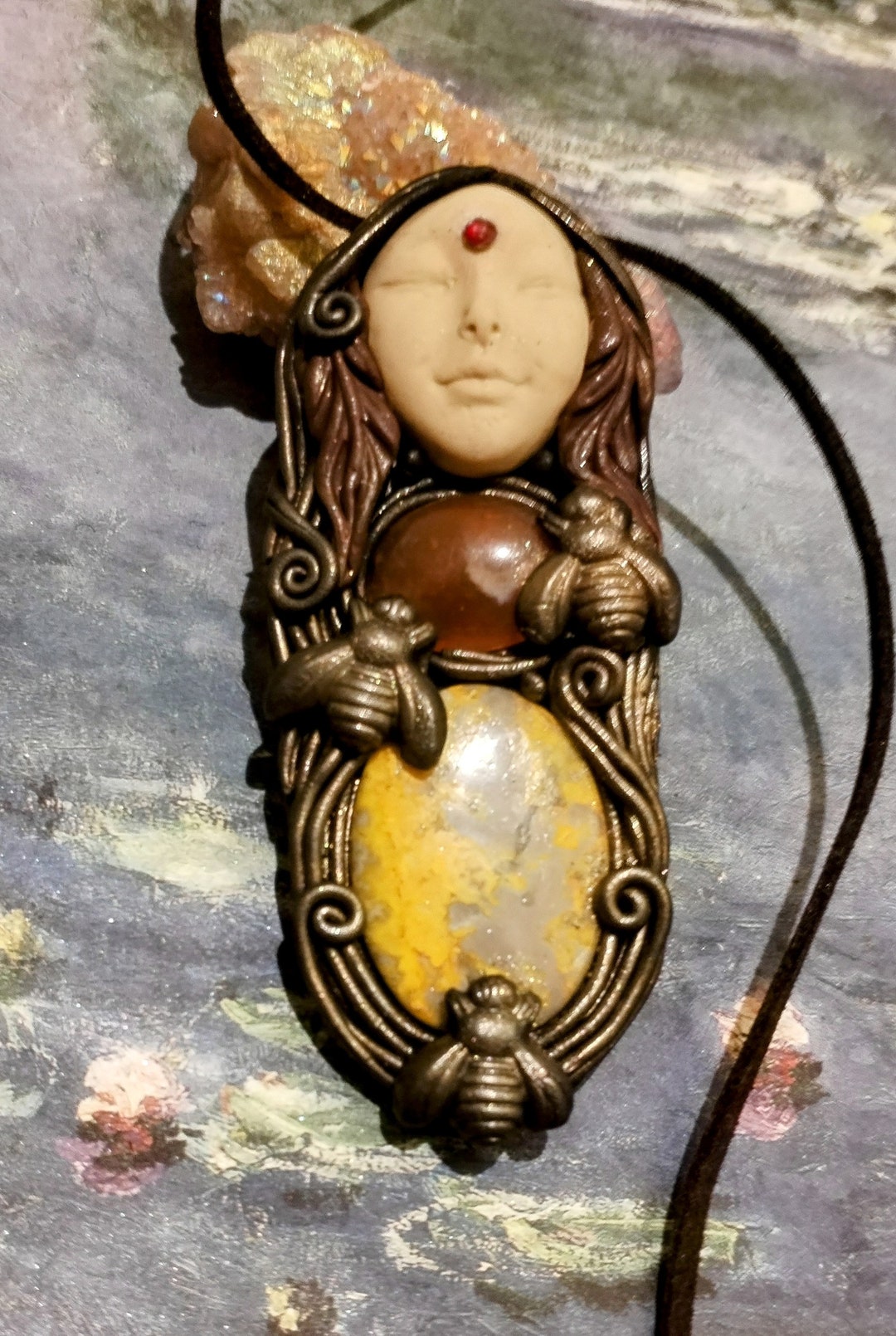 Sacred Bee Goddess Pendant. Symbol of Abundance Wealth and Prosperity ...