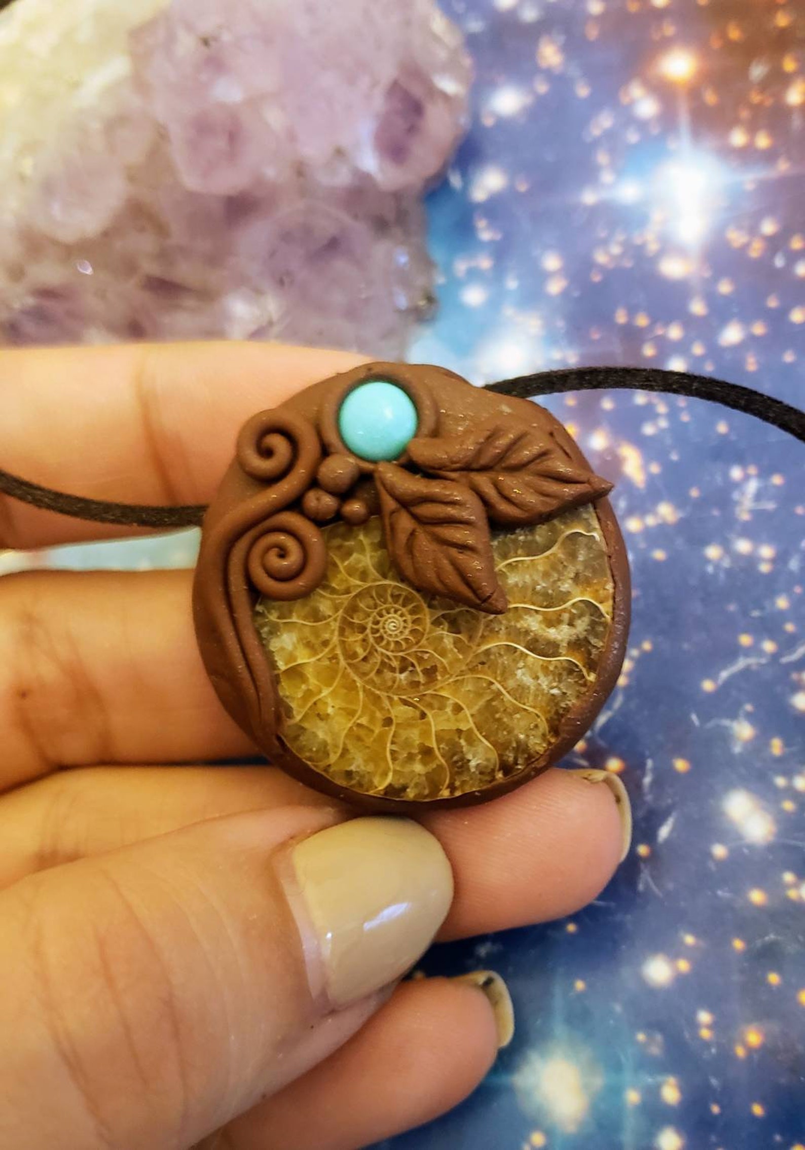 Golden Ratio. Ammonite Pendant Fossil Necklace. Fibonacci - Etsy