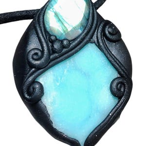 Sirian Starseed Necklace Mens Crystal Pendant. Blue Hemimorphite ...
