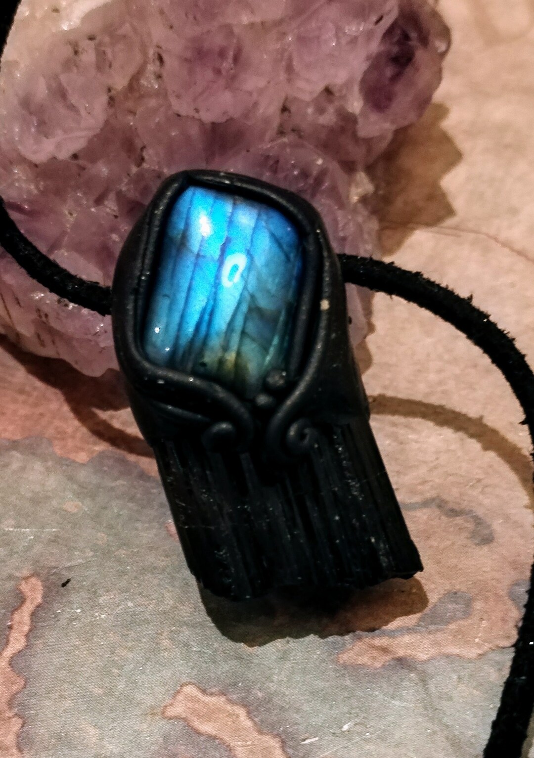 Peace Warrior. Black Tourmaline Necklace. Labradorite Protection ...