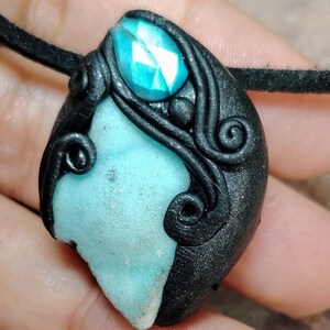 Sirian Starseed Necklace Mens Crystal Pendant. Blue Hemimorphite ...