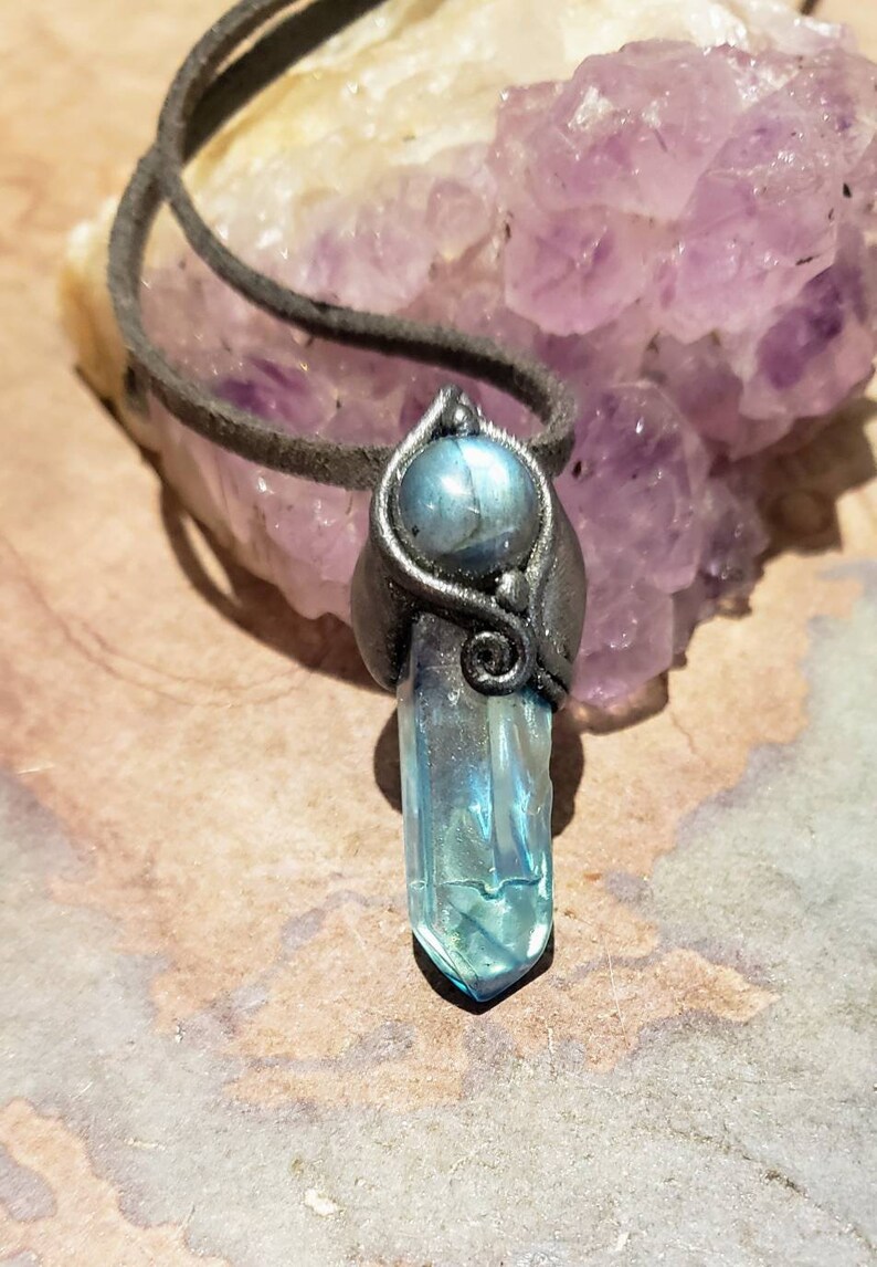 Indigo Starseed Crystal Pendant. Blue Ray Starseed Necklace. - Etsy