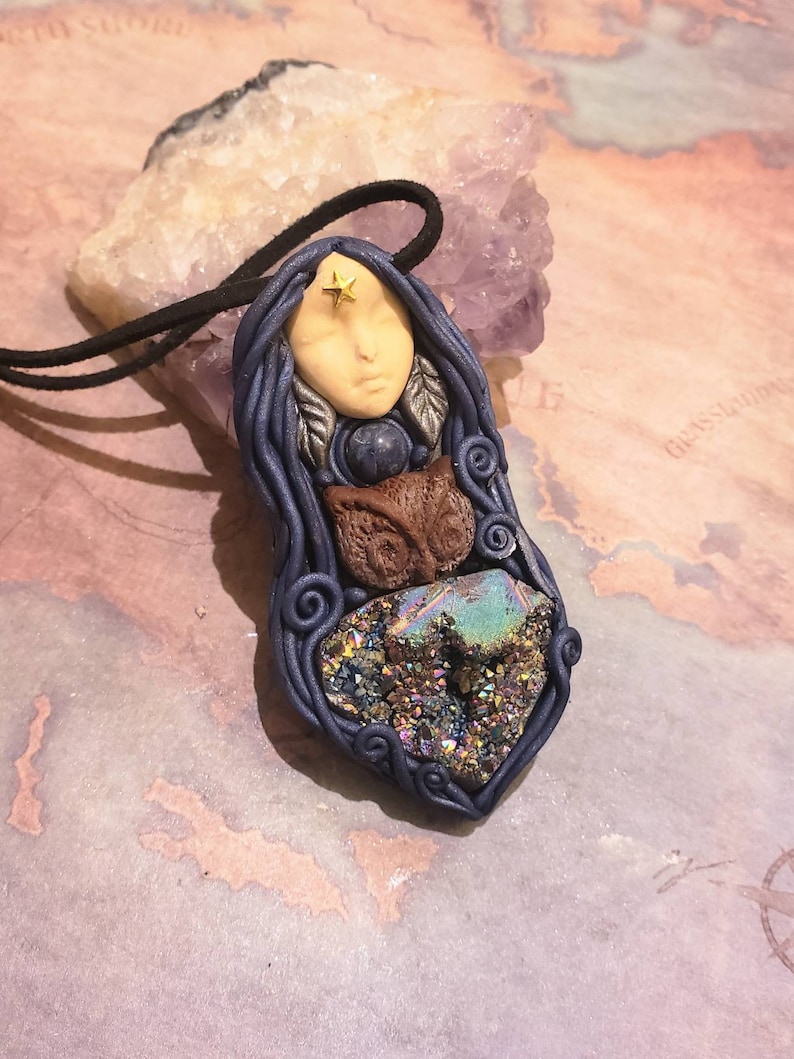 Sophia Goddess of Wisdom. Owl Pendant Gnostic Goddess | Etsy