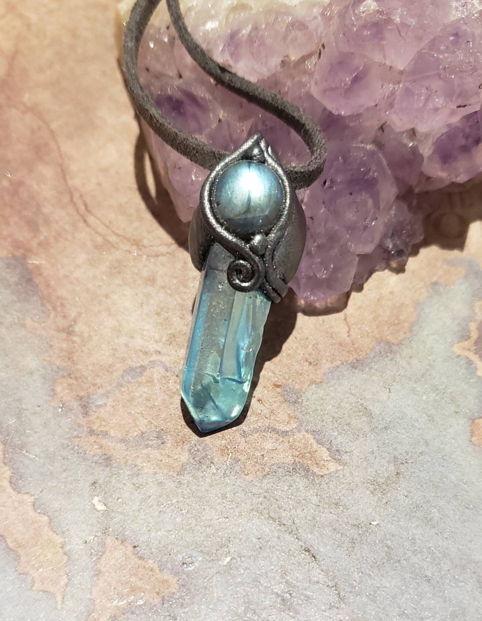 Indigo Starseed Crystal Pendant. Blue Ray Starseed Necklace. - Etsy