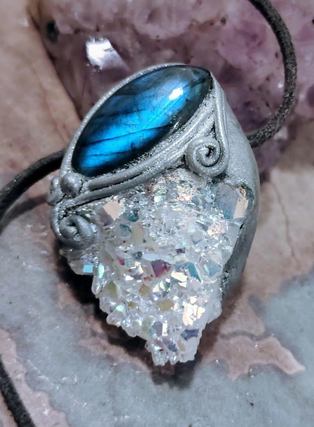 Pleiades Starchild Jewelry Angel Aura Quartz Necklace Blue Labradorite ...