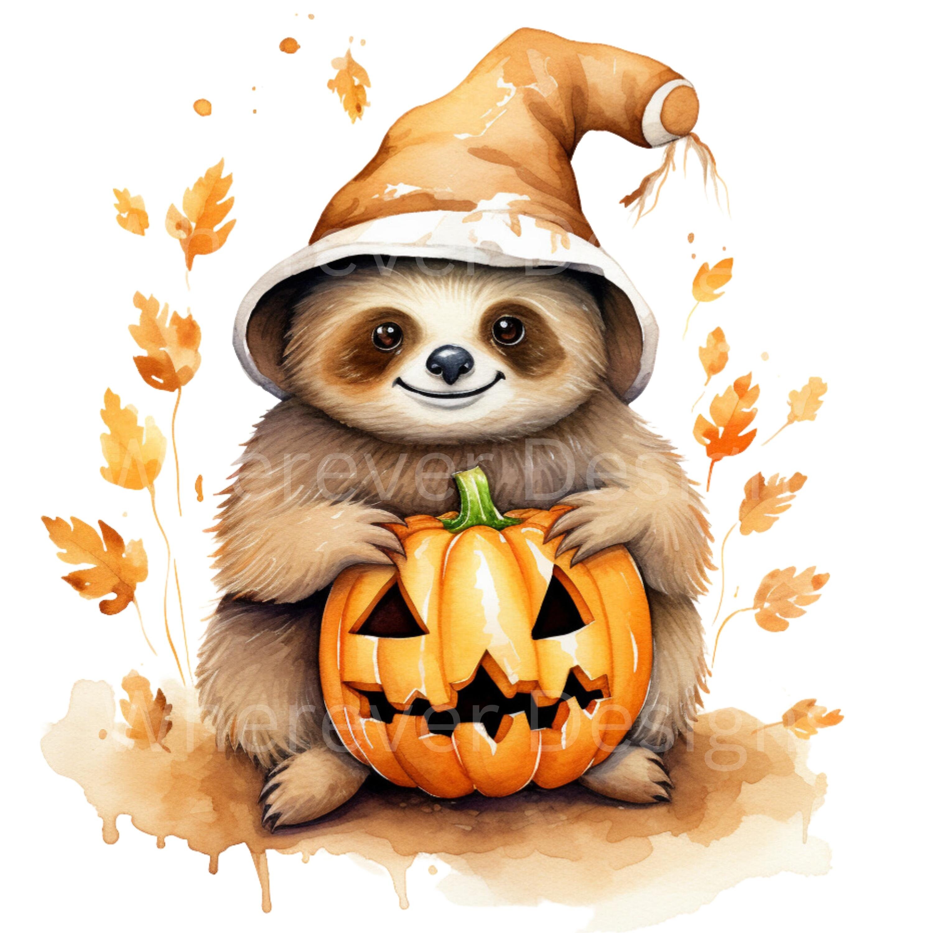 Sloth PNG, Sloth Clipart, Halloween Sloth, Sloth Gifts, Sloth Halloween ...