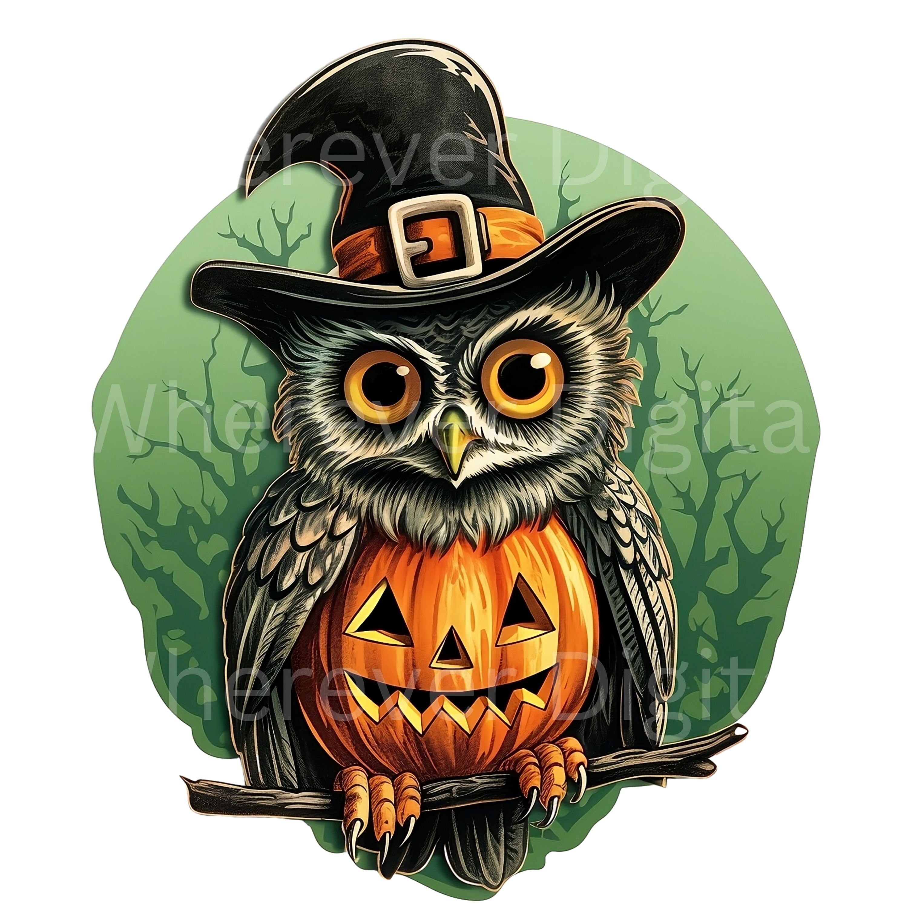 Owl PNG, Vintage Halloween, Owl Clipart, Halloween Clipart, Instant ...