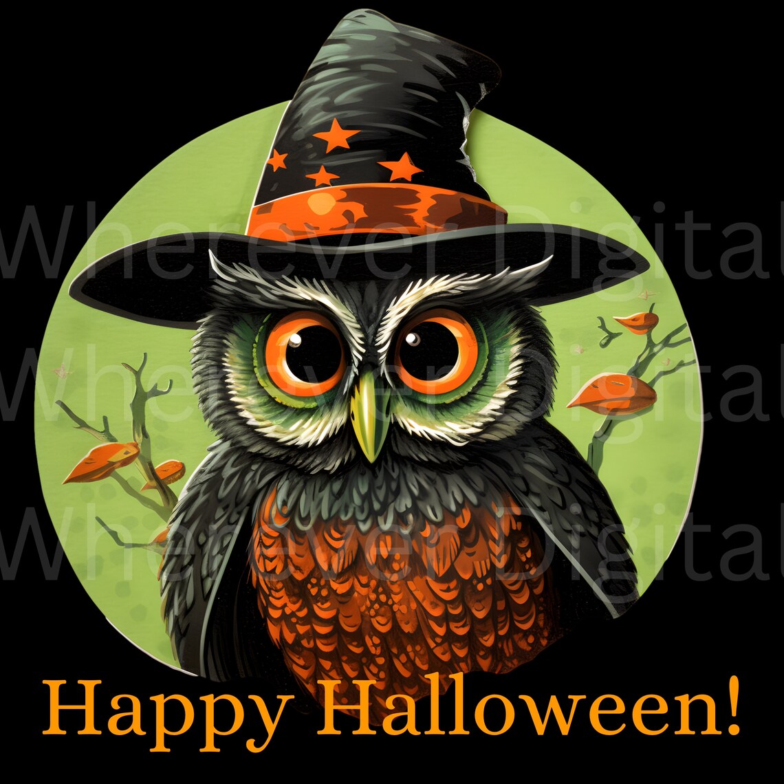 Vintage Halloween Clipart, Owl PNG, Owl Clipart, Printable Halloween ...