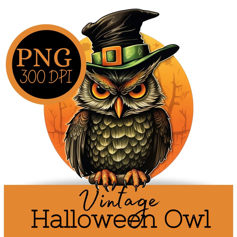 Owl PNG, Vintage Halloween, Owl Clipart, Halloween Clipart, Instant ...