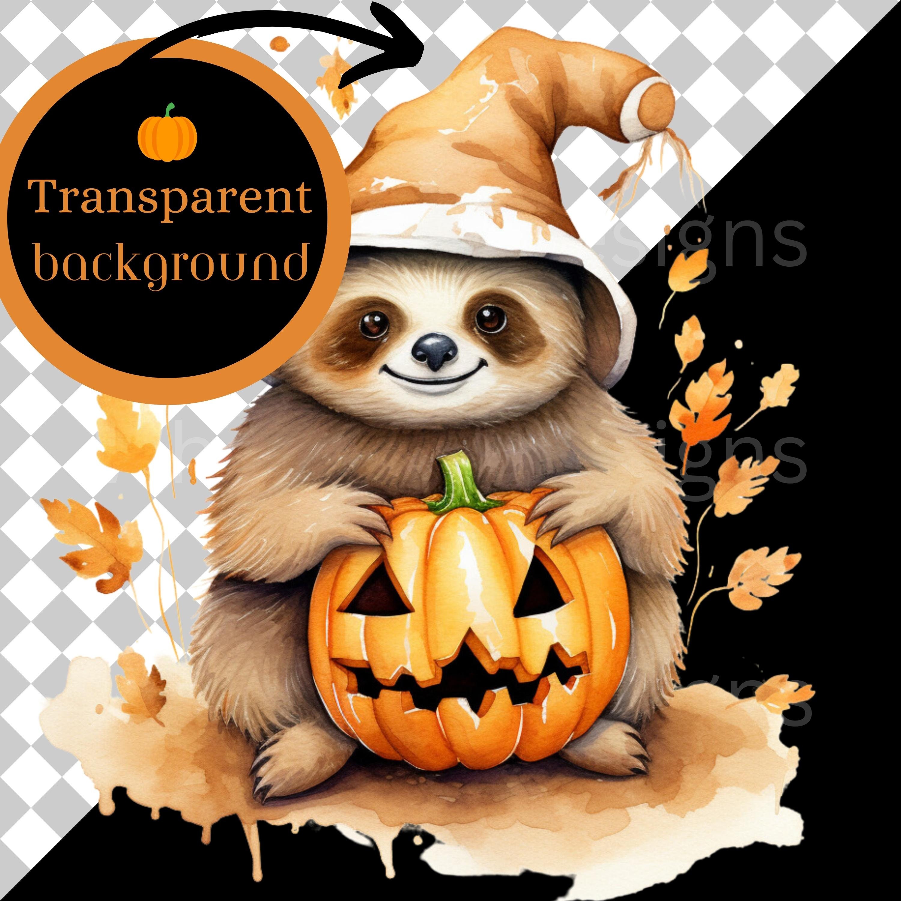 Sloth PNG, Sloth Clipart, Halloween Sloth, Sloth Gifts, Sloth Halloween ...