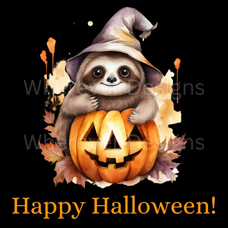 Sloth PNG Bundle, Sloth Clipart, Halloween Sloth, Sloth Gifts, Sloth ...