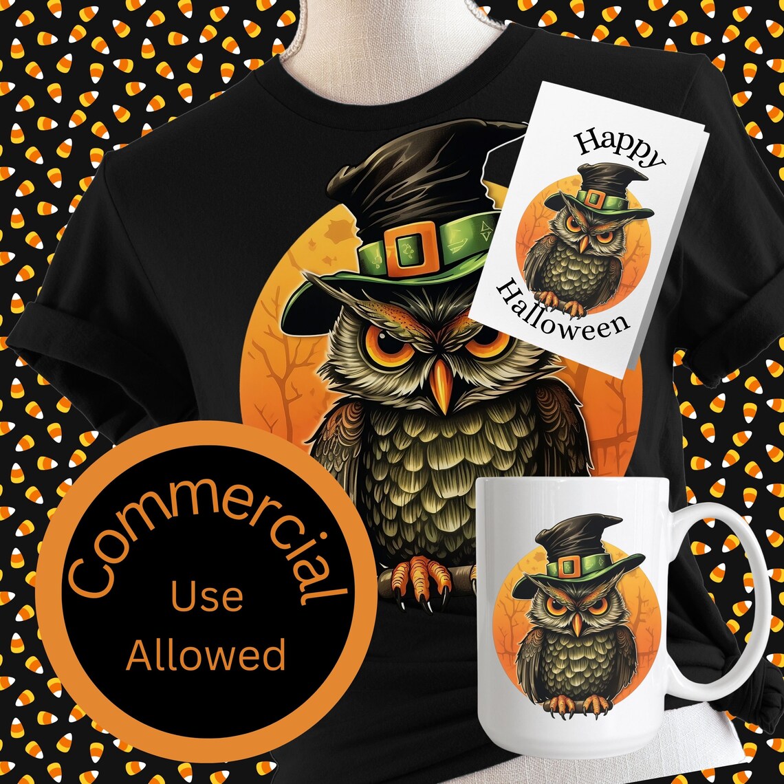 Owl PNG, Vintage Halloween, Owl Clipart, Halloween Clipart, Instant ...