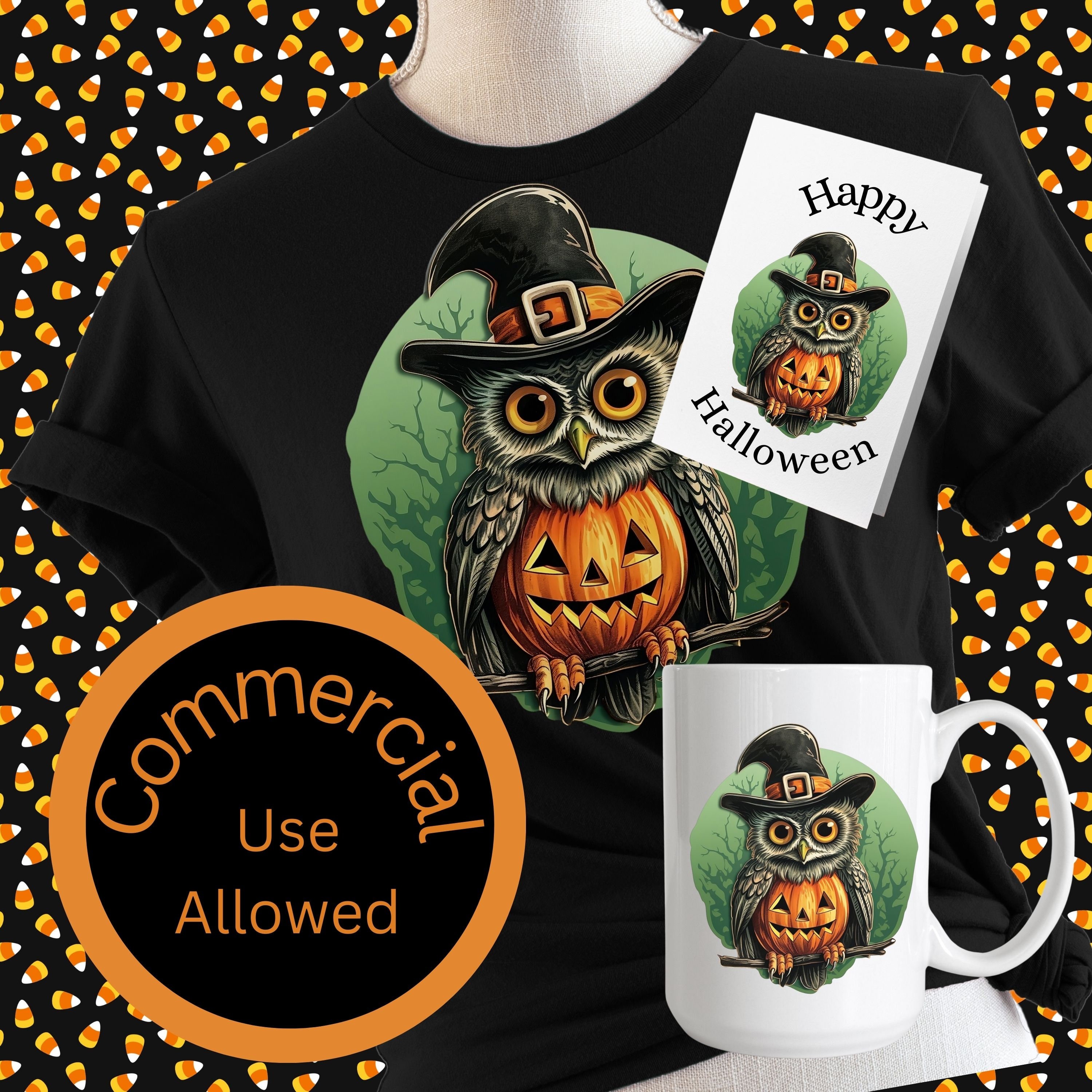 Owl PNG, Vintage Halloween, Owl Clipart, Halloween Clipart, Instant ...