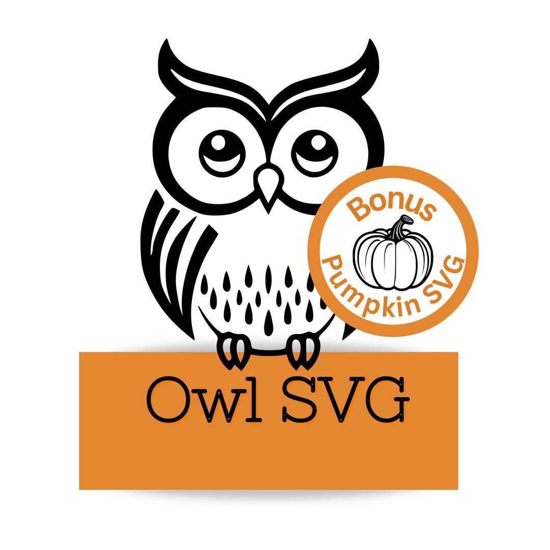 Owl SVG, Owl Clipart, Halloween Owl, Pumpkin SVG, Printable Halloween ...