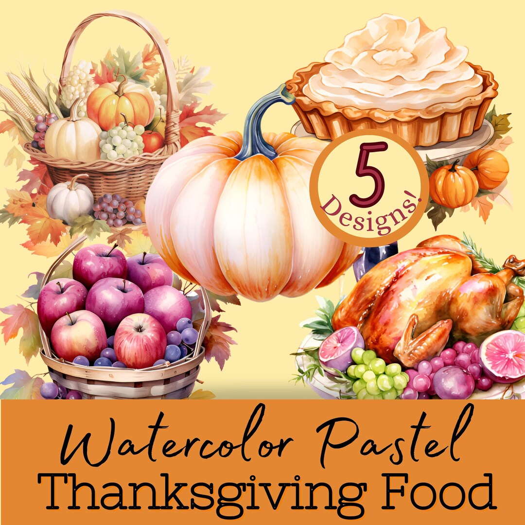 Thanksgiving Food Clipart, Thanksgiving Dinner, Autumn Clipart ...