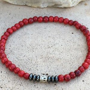 FREE Shipping-men's Red Bracelet,men's Beaded Bracelet,men Stone ...