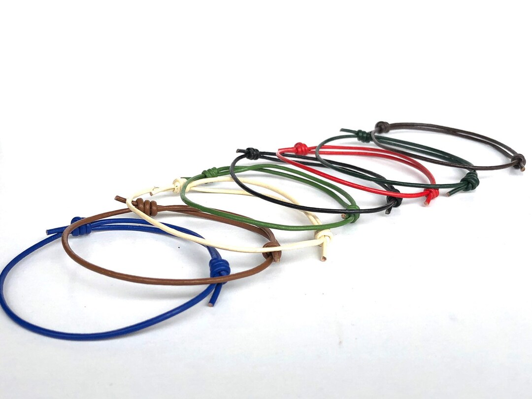 Mens Leather Bracelet Adjustable Bracelets for Men Minimalist Jewelry ...