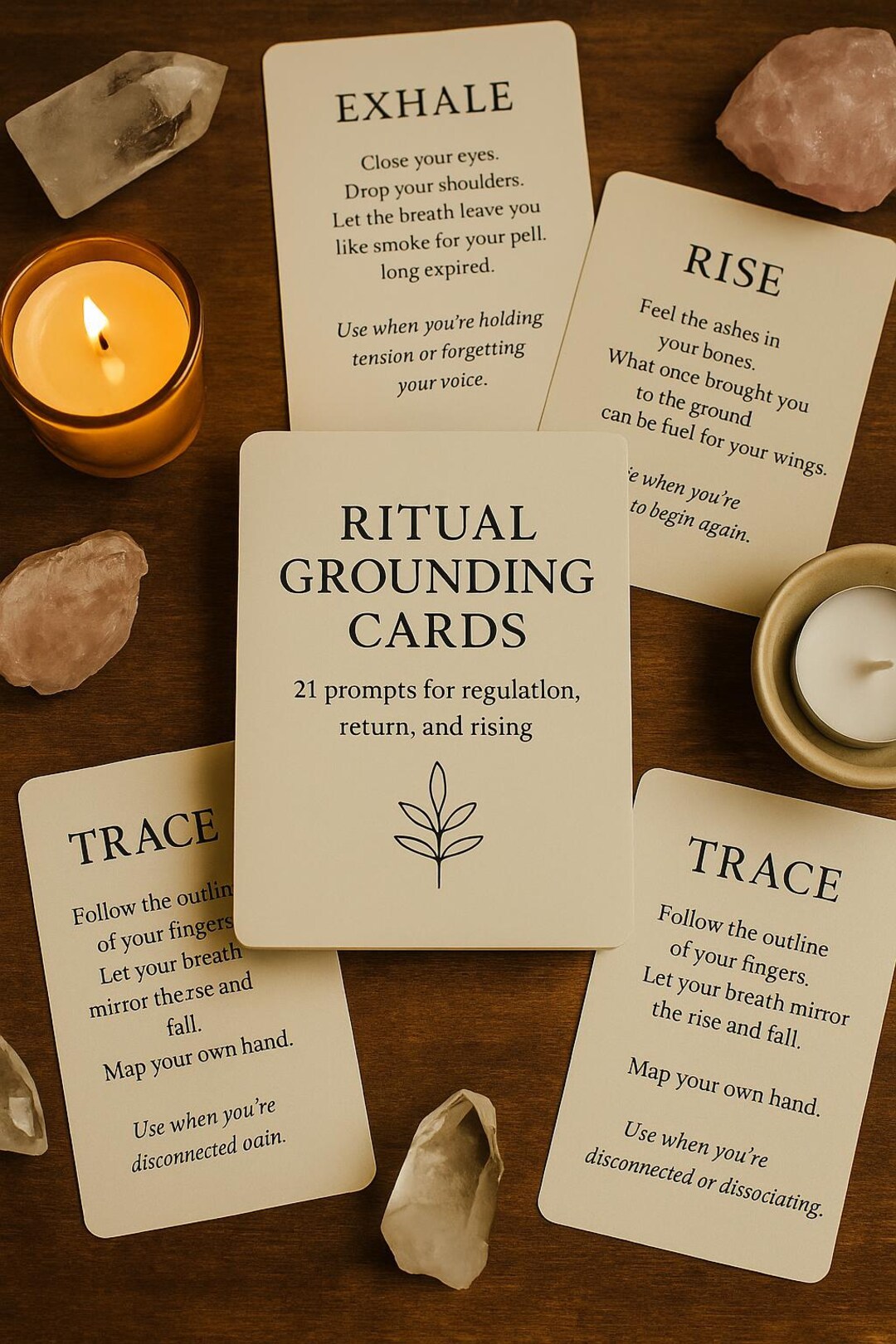 Ritual Grounding Cards – 21 Prompts for Regulation, Return & Rising - Etsy