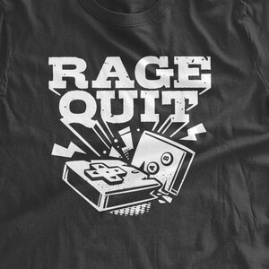 Rage Quit T-shirt Video Game Controller Gamer T-shirt Gaming Gifts for ...