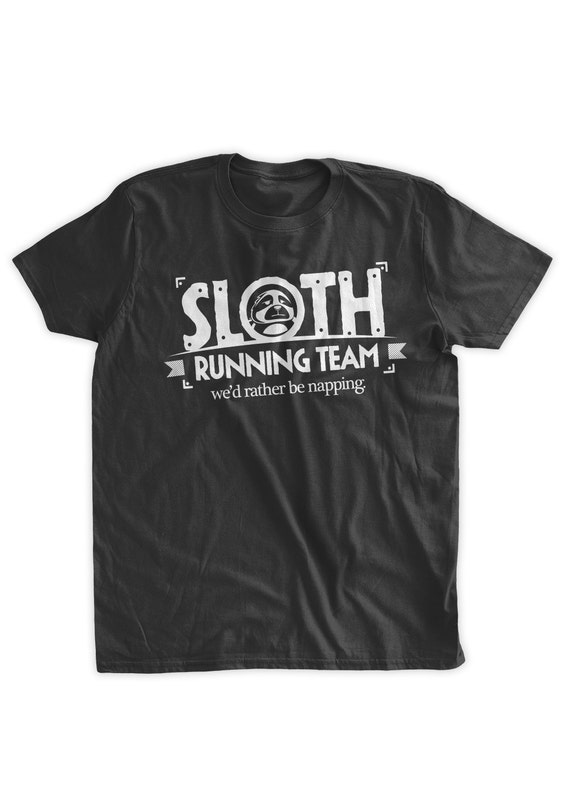 Funny Sloth T Shirt Sloth Running Team T Shirt Ts For Guys Etsy