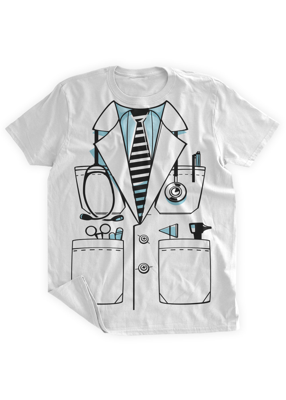 Funny Doctor Costume Tshirt Funny Doctor Uniform Cop Uniform Doctor Lab ...