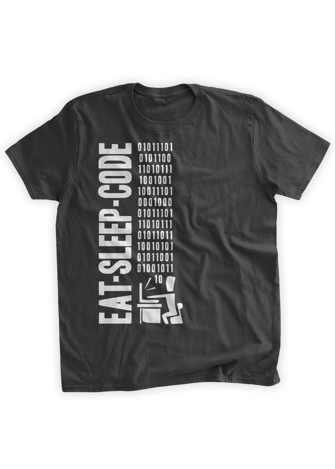 Eat Sleep Code T-shirt Binary Code Computer Geek Computer Programmer T ...