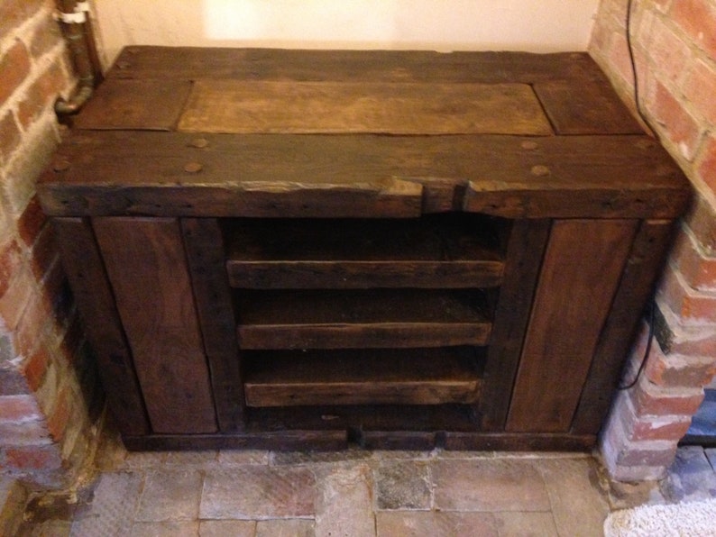 Rustic Tv Unit Made From Old French Wood. - Etsy