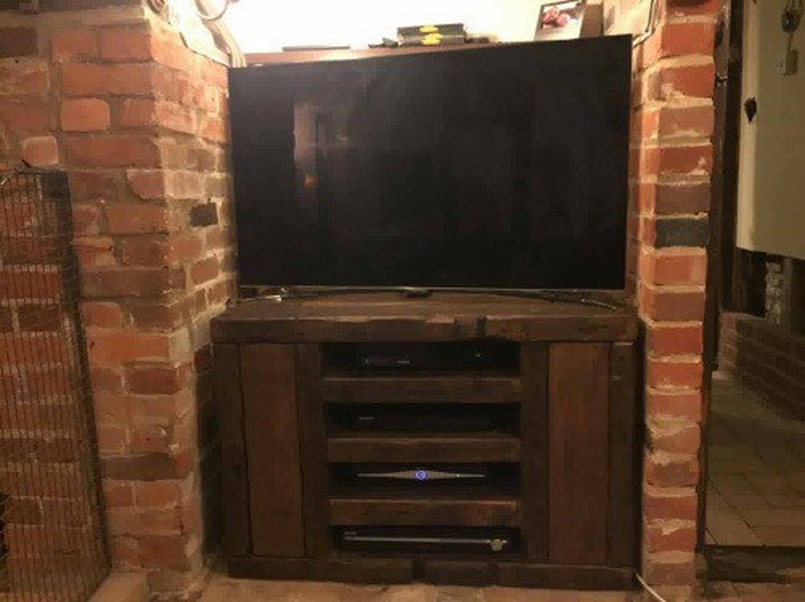 Rustic Tv Unit Made From Old French Wood. - Etsy