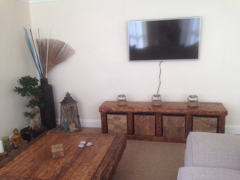 Handmade Rustic Tv Unit With Storage. Made From Old French - Etsy