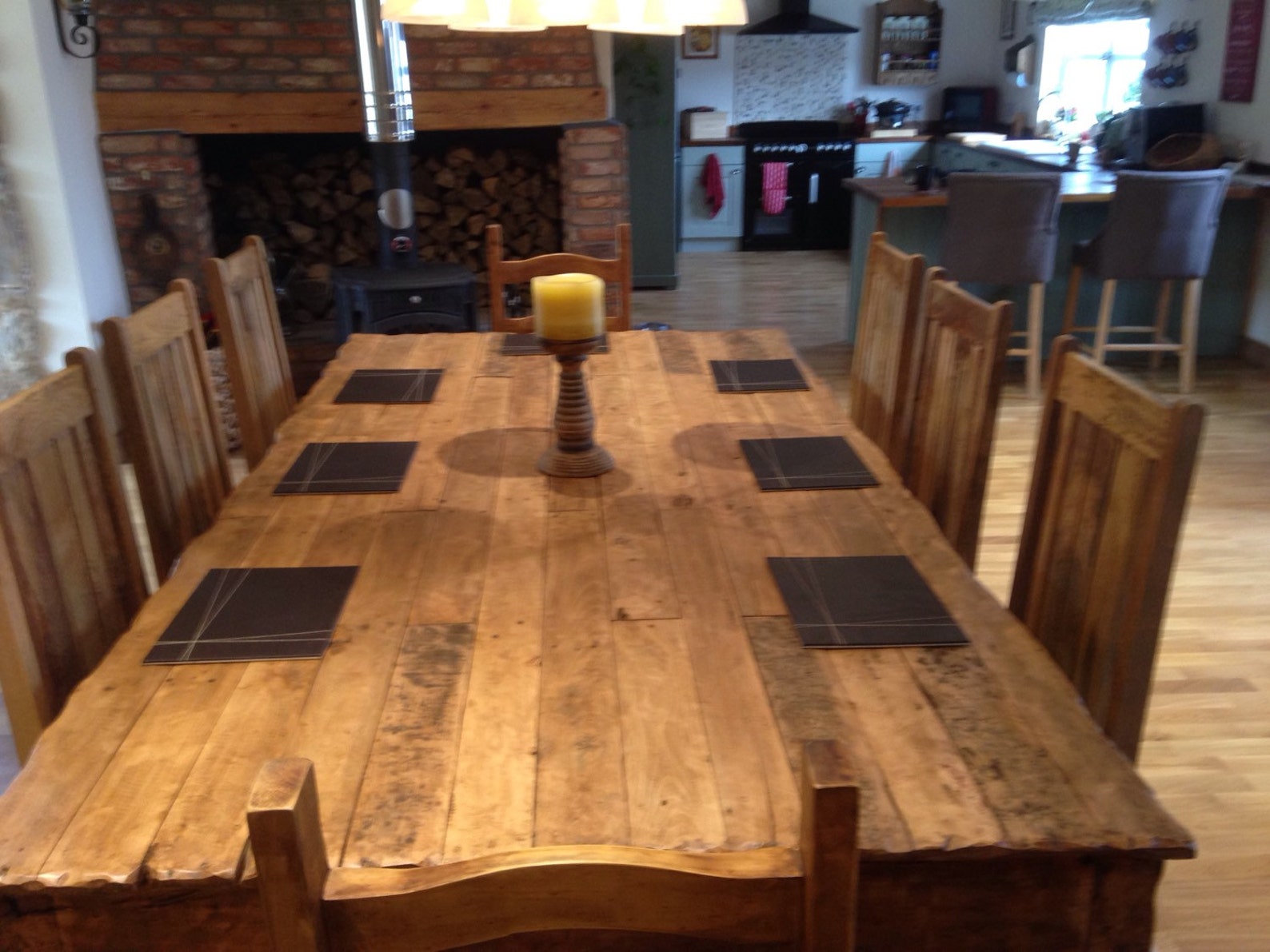Chunky Rustic Dining Table Made From Old French Oak. - Etsy UK