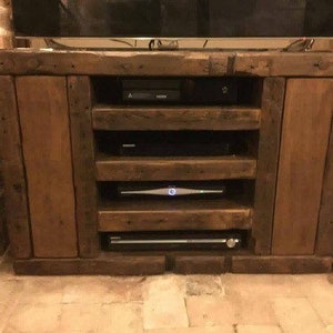 Rustic Tv Unit Made From Old French Wood. - Etsy